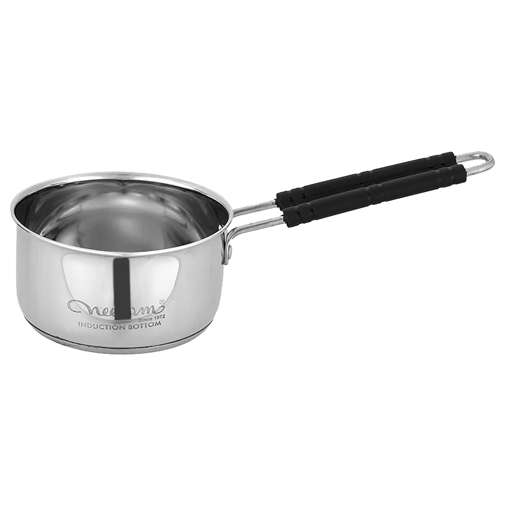 Neelam Round Stainless Steel Sauce Pan with Wire Handle 800 ml